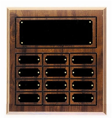 Cherry Finish 12-Plate Perpetual Plaque – MigAwards
